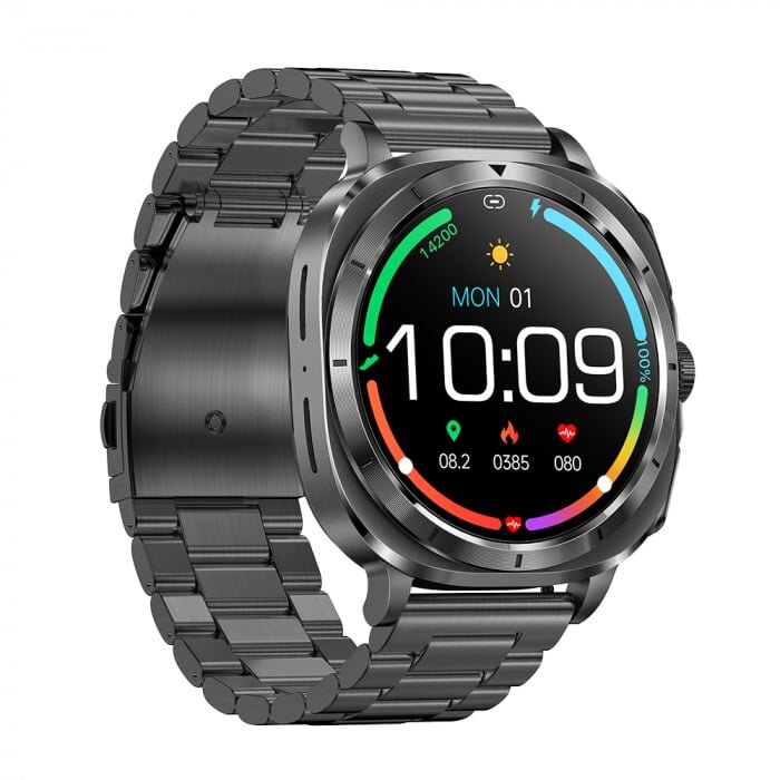 SmartWatch cu Senzor Glucometru, EKG, Temperatura Corporala, Compozitia ...